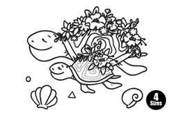 Outline Turtles Embroidery Design | EmbroideryDesigns.com