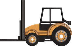 Fork Lift Embroidery Design | EmbroideryDesigns.com