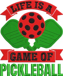 Game Of Pickleball Embroidery Design | EmbroideryDesigns.com