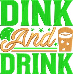 Dink And Drink Embroidery Design | EmbroideryDesigns.com