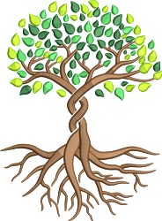 Tree Roots Embroidery Design | EmbroideryDesigns.com