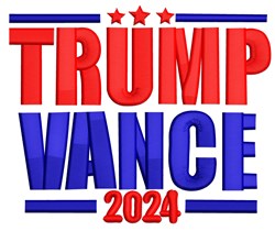 Trump Vance 2024 Embroidery Design | EmbroideryDesigns.com