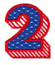 Applique Number 2 Embroidery Design | EmbroideryDesigns.com