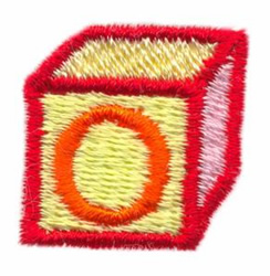 Building Block Letter O Embroidery Design | EmbroideryDesigns.com