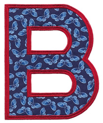Applique Alphabet B Embroidery Design | EmbroideryDesigns.com