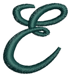 Script Capital E Embroidery Design | EmbroideryDesigns.com