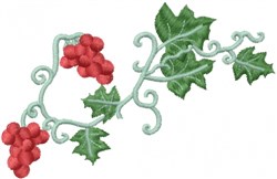 Grape Vine Embroidery Design | EmbroideryDesigns.com