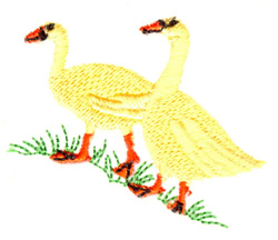 Two Geese Embroidery Design | EmbroideryDesigns.com
