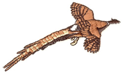 Flying Pheasant Embroidery Design | EmbroideryDesigns.com