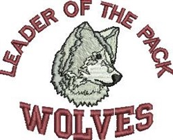 Wolves Mascot Embroidery Design | EmbroideryDesigns.com