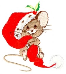 Christmas Mouse Embroidery Design | EmbroideryDesigns.com