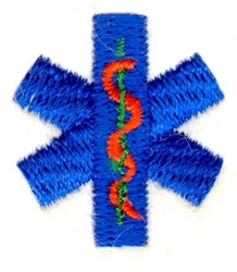 Star Of Life Embroidery Design | EmbroideryDesigns.com