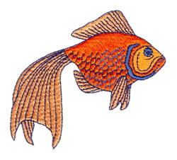 Fantail fish Embroidery Design | EmbroideryDesigns.com