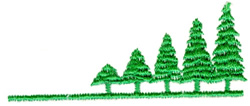 Sloping Treescape Embroidery Design | EmbroideryDesigns.com
