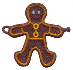 Gingerbread Boy Embroidery Design | EmbroideryDesigns.com