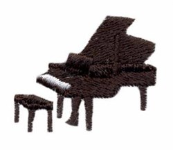 Grand Piano Embroidery Design | EmbroideryDesigns.com