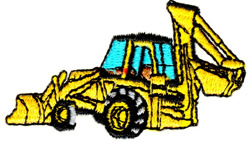 Backhoe Embroidery Design | EmbroideryDesigns.com