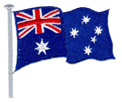 Australian Flag Embroidery Design | EmbroideryDesigns.com