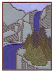 Waterfall Applique Embroidery Design | EmbroideryDesigns.com