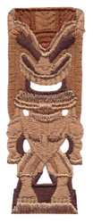 Hawaiian Tiki (Love) Embroidery Design | EmbroideryDesigns.com
