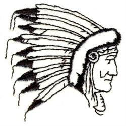 Chief Outline Embroidery Design | EmbroideryDesigns.com