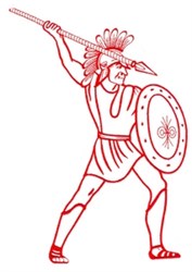 Trojan Outline Embroidery Design | EmbroideryDesigns.com