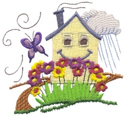 April Showers Embroidery Design | EmbroideryDesigns.com