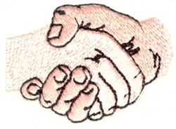 Handshake Embroidery Design | EmbroideryDesigns.com