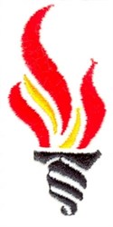Torch Embroidery Design | EmbroideryDesigns.com