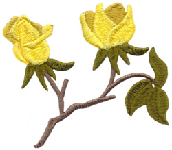 Yellow Roses Embroidery Design | EmbroideryDesigns.com