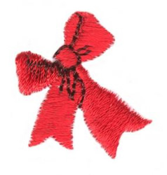 Mini Red Bow Embroidery Design | EmbroideryDesigns.com