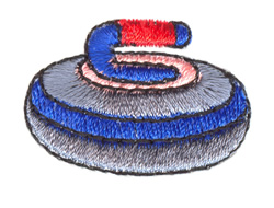 Mini Curling Rock Embroidery Design | EmbroideryDesigns.com