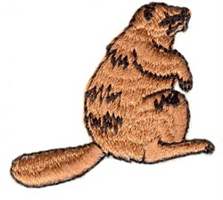 Sitting Beaver Embroidery Design | EmbroideryDesigns.com