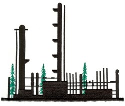 Oil Rig Embroidery Design | EmbroideryDesigns.com