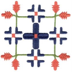 Floral Square Embroidery Design | EmbroideryDesigns.com
