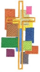 Color Block Cross Embroidery Design | EmbroideryDesigns.com