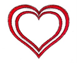 Double Heart Embroidery Design | EmbroideryDesigns.com