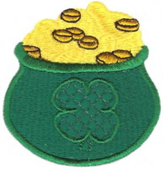 Pot of Gold Embroidery Design | EmbroideryDesigns.com