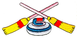 Curling Brooms and Stone Embroidery Design | EmbroideryDesigns.com