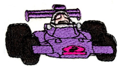 Drag Racer Embroidery Design | EmbroideryDesigns.com
