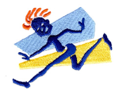 Runner Embroidery Design | EmbroideryDesigns.com