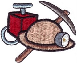 Miners Gear Embroidery Design | EmbroideryDesigns.com