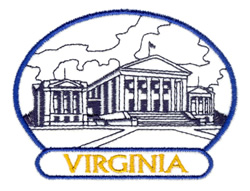Virginia State Capitol Embroidery Design | EmbroideryDesigns.com