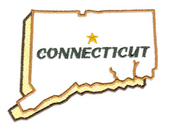 Connecticut State Outline Embroidery Design | EmbroideryDesigns.com