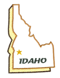 Idaho State Outline Embroidery Design | EmbroideryDesigns.com