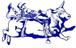Rodeo Bull Rider Embroidery Design | EmbroideryDesigns.com