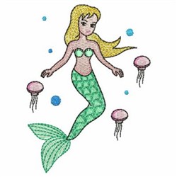 Divine Mermaids Embroidery Design | EmbroideryDesigns.com