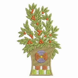 Topiary Flowerpot Embroidery Design | EmbroideryDesigns.com