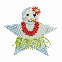 Hula Snowman Embroidery Design | EmbroideryDesigns.com