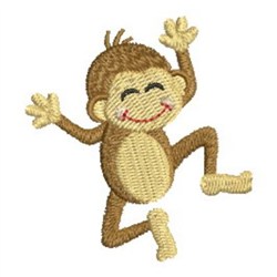 Playful Monkey Embroidery Design | EmbroideryDesigns.com